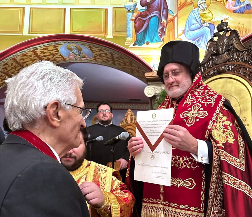 His Eminence Archbishop Elpidophoros Awards Medal of Saint Paul to ...